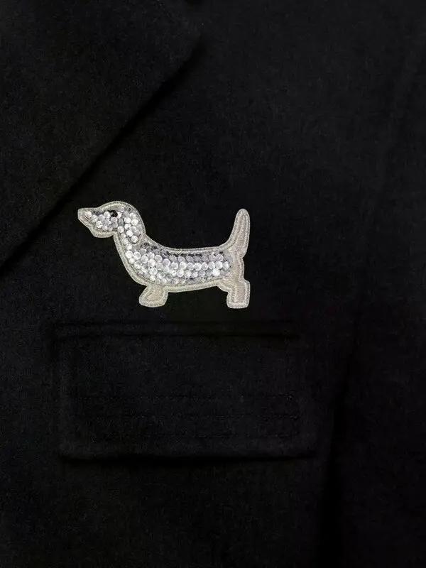 Thom Browne Crystal Embellished Hector Brooch