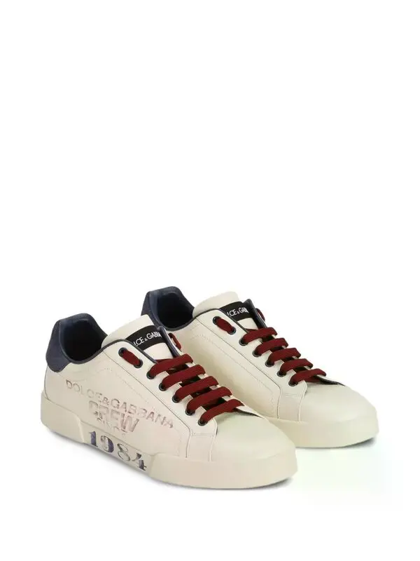 Dolce & Gabbana Printed Logo Lace-up Sneakers