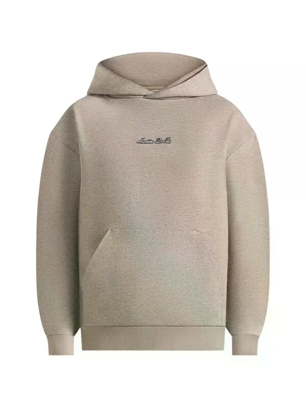 Manière De Voir Logo-embroidered Relaxed-fit Hoodie - Brown