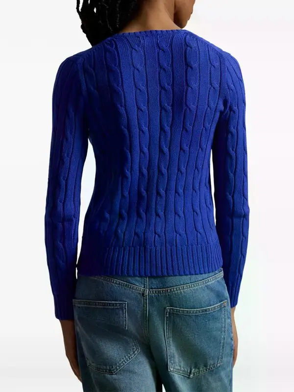 Polo Ralph Lauren Cable Knit V-neck Sweater - Blue