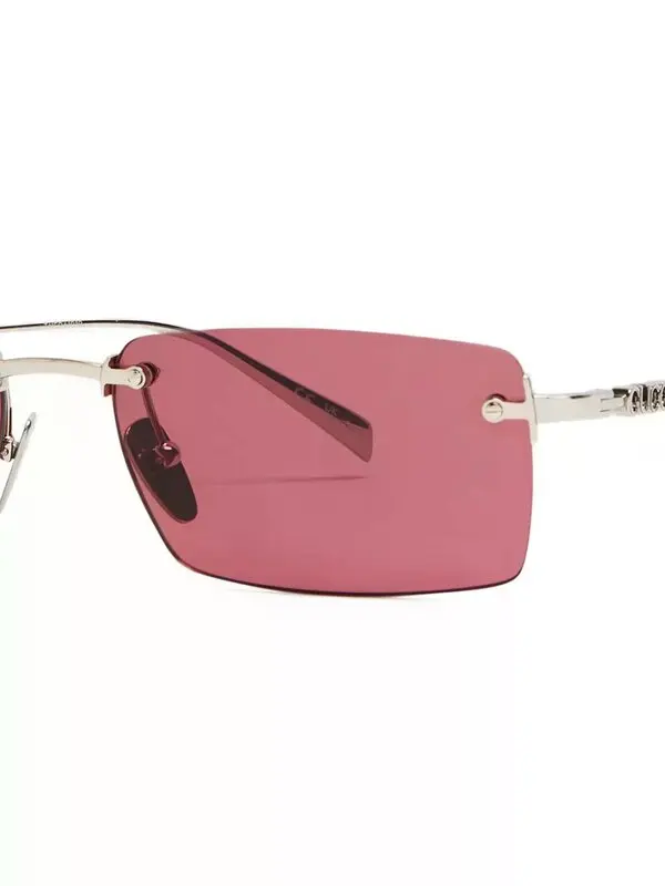 Gucci Rectangle-frame Sunglasses - Silver