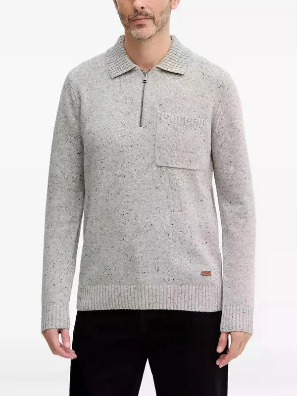 Liu Jo Half-zip Ribbed Collar Sweater