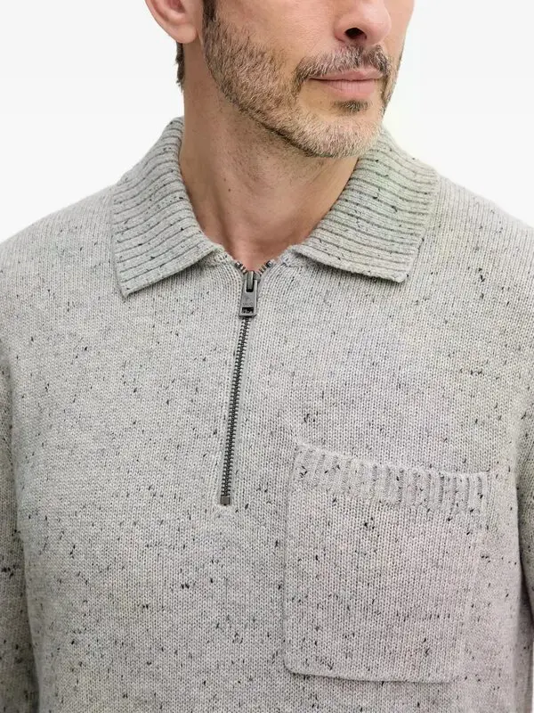 Liu Jo Half-zip Ribbed Collar Sweater
