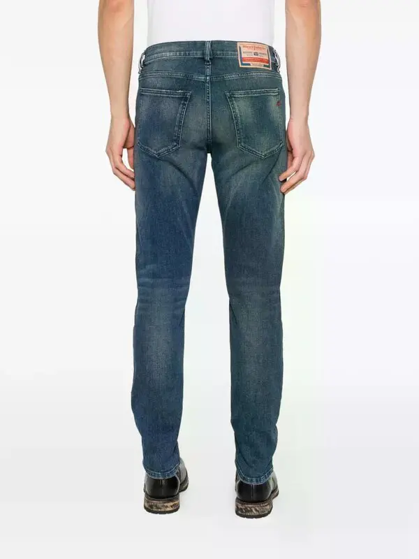 DIESEL® D-strukt Logo Detail Jeans - Blue