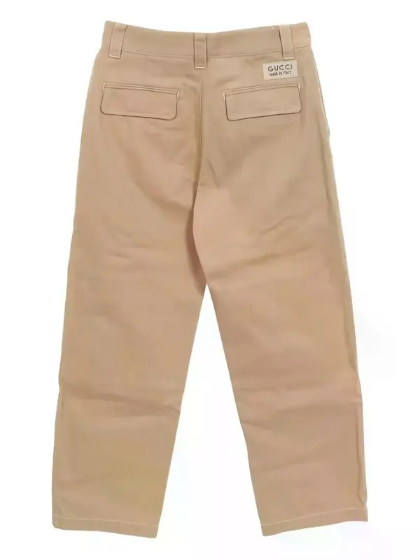 Gucci 2010s Embossed Pattern Denim Trousers
