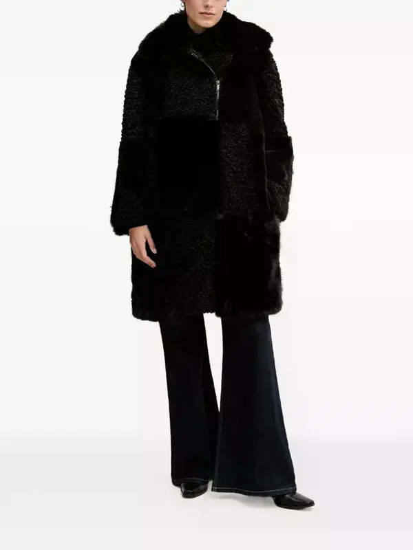 Dkny Faux-fur Trim Coat