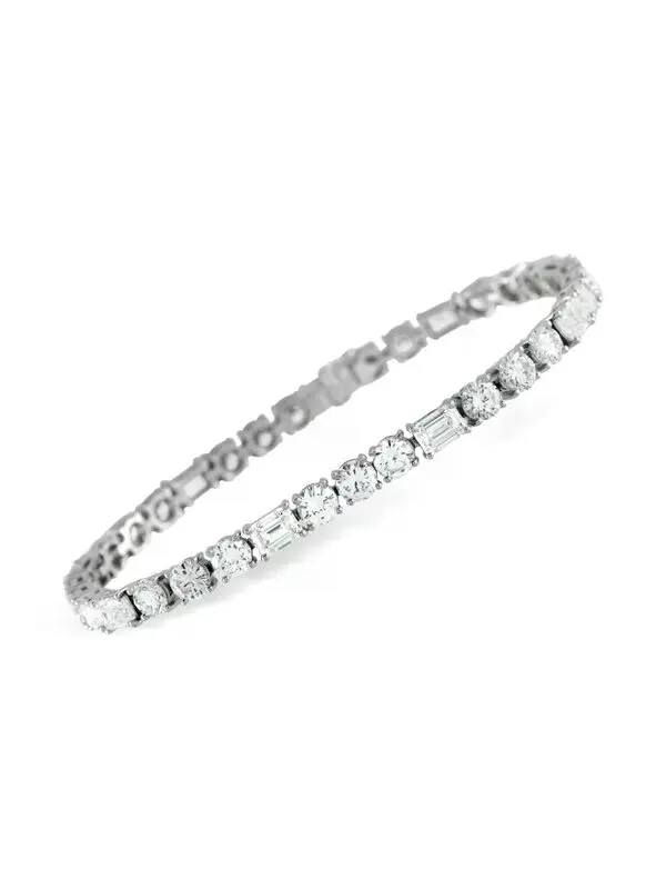 LB EXCLUSIVE 18k White Gold Diamond Tennis Bracelet - Silver