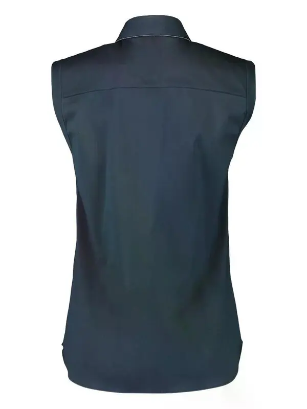 Brunello Cucinelli Monili Sleeveless Shirt - Blue