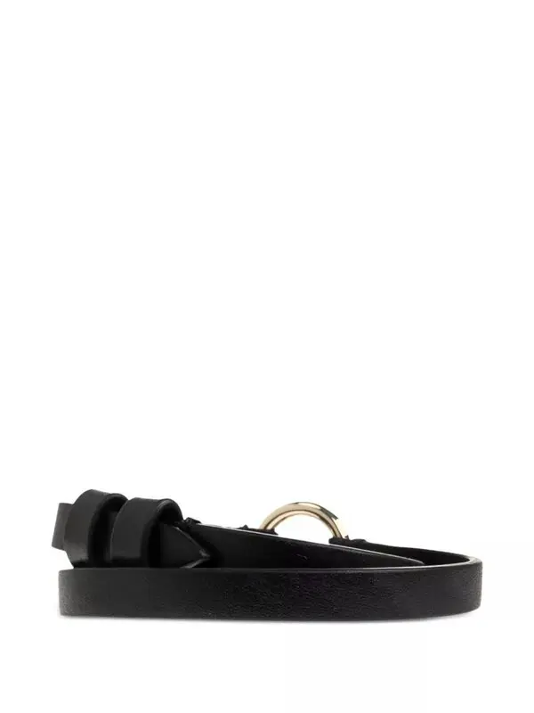 Alexander McQueen Skull Charm Leather Bracelet