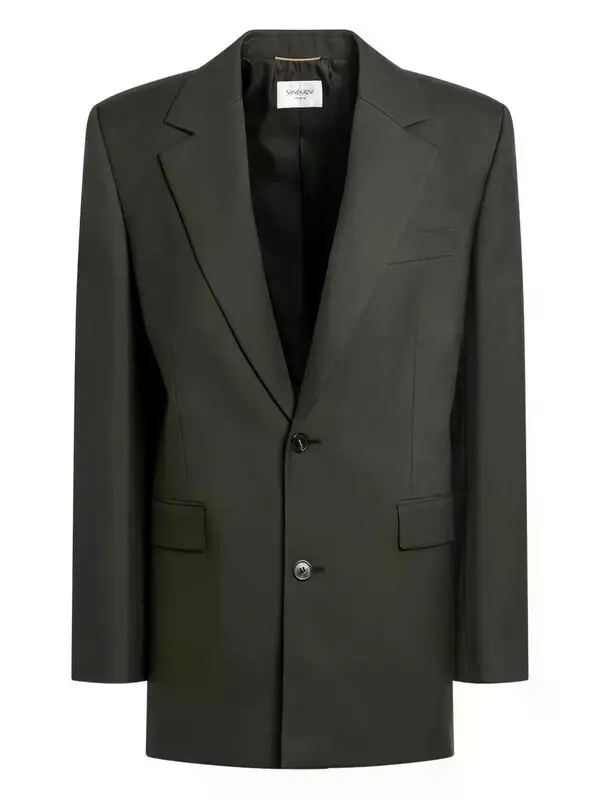 Saint Laurent Single-breasted Blazer - Green
