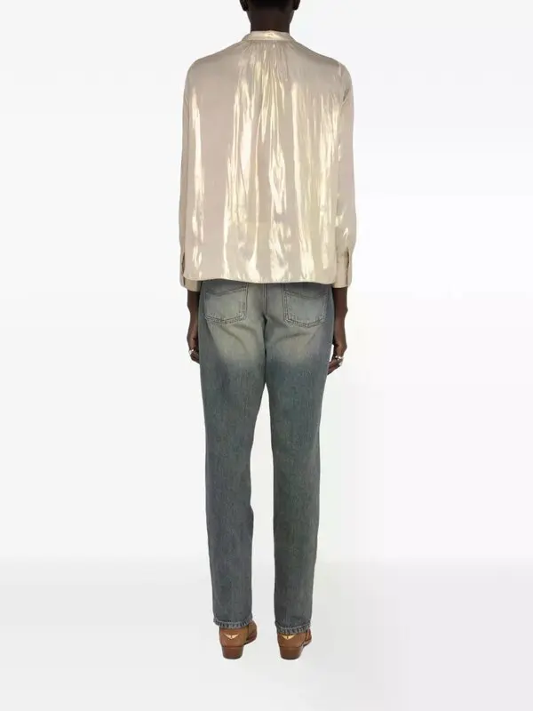 Zadig&Voltaire Metallic V-neck Blouse