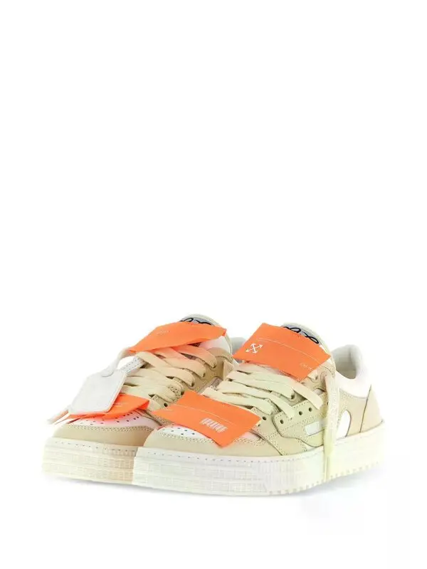 Off-White Two-tone Low Top Sneakers - Neutrals
