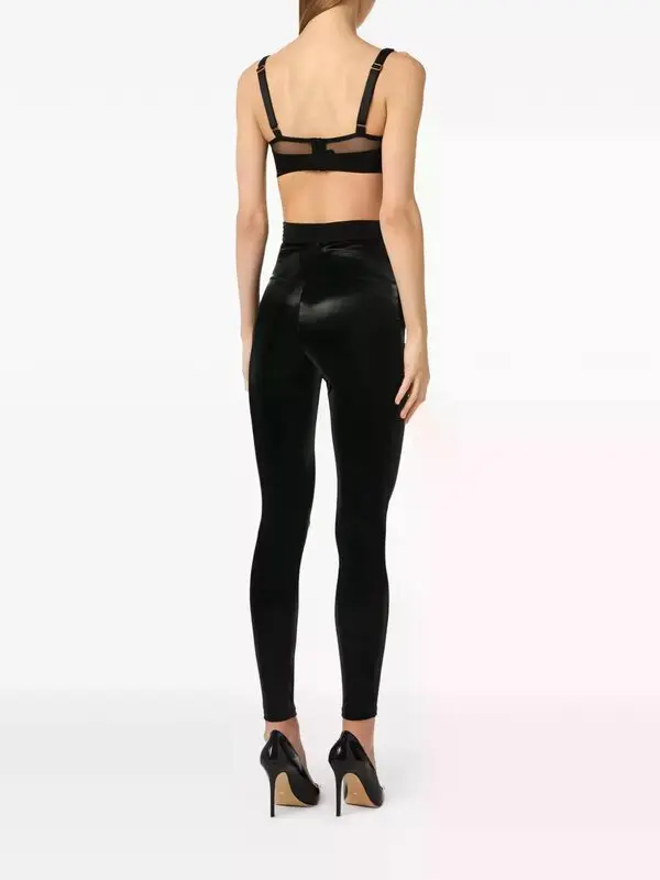 Elisabetta Franchi Jersey And Tulle Bra With Elastic Straps