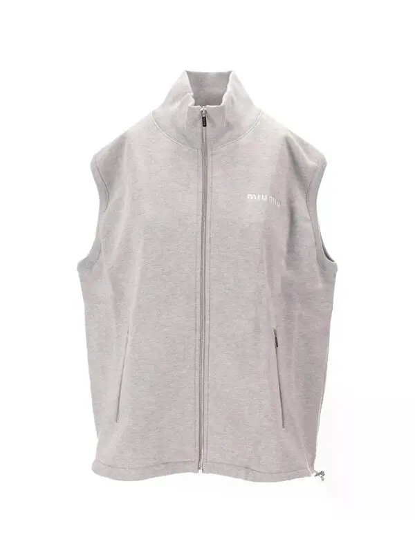 Miu Miu Zip-up Sleeveless Sweatshirt