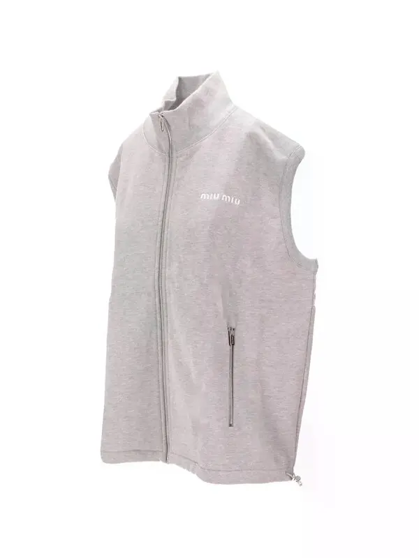 Miu Miu Zip-up Sleeveless Sweatshirt