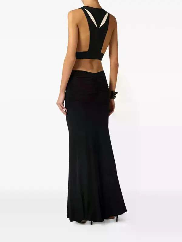 Elisabetta Franchi Draped Jersey Maxi Skirt