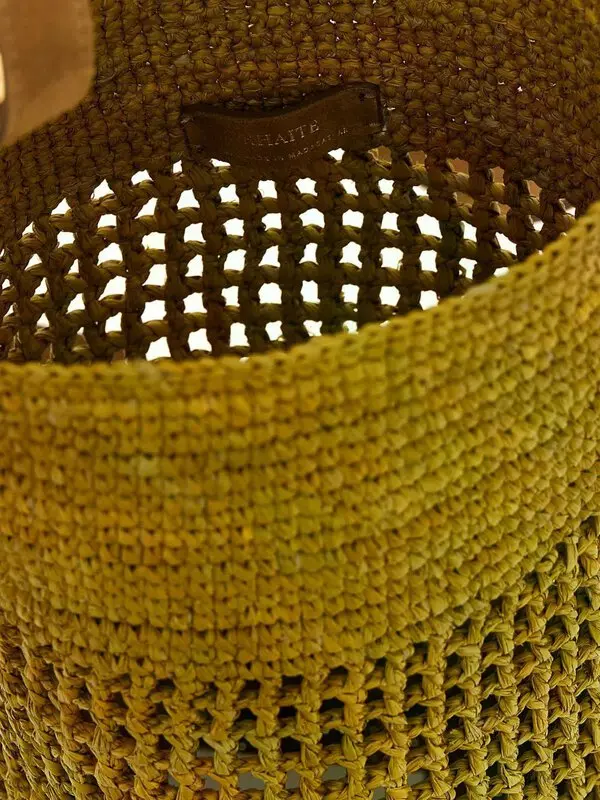 Khaite Woven Raffia Bucket Bag - Brown