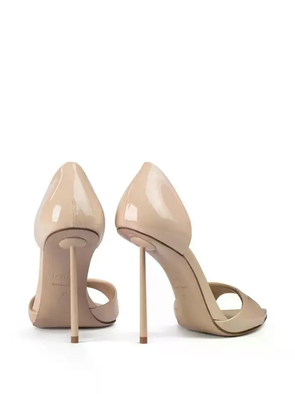 LE SILLA Shirley Patent Leather Stiletto Sandals - Neutrals