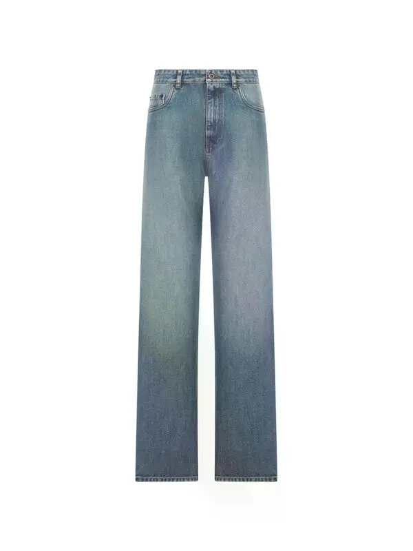 Miu Miu Embroidered Logo Regular Fit Jeans