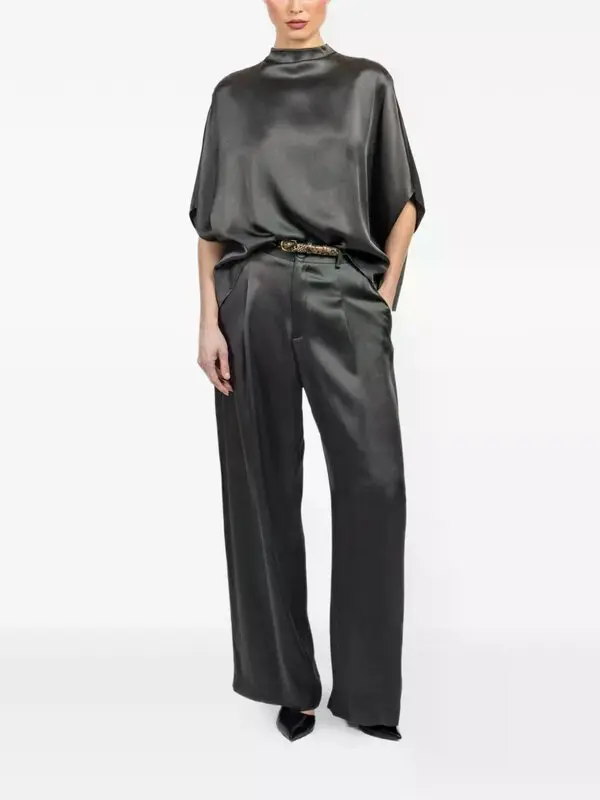 Lapointe Pleated Relaxed Wide-leg Trousers