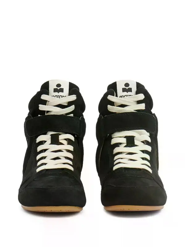 Isabel Marant Étoile Senny High-top Suede Leather Sneakers - Black