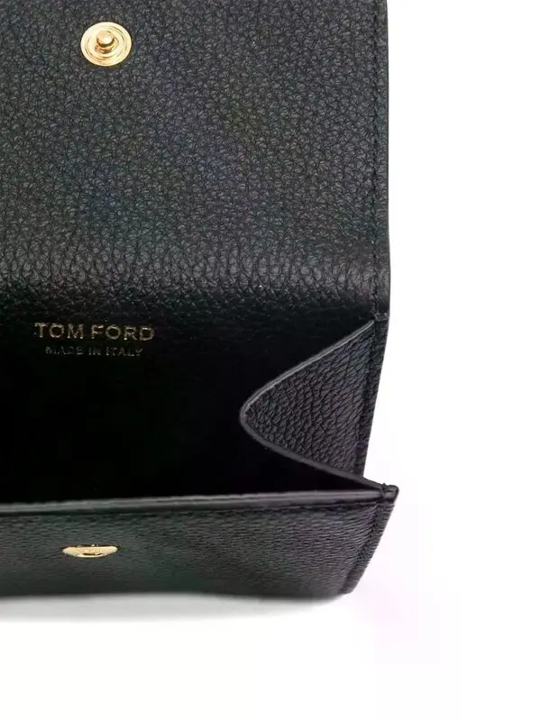 TOM FORD Logo-detail Snap-button Wallet - Black