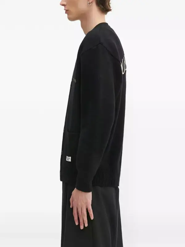 WACKO MARIA Embroidered V-neck Cardigan