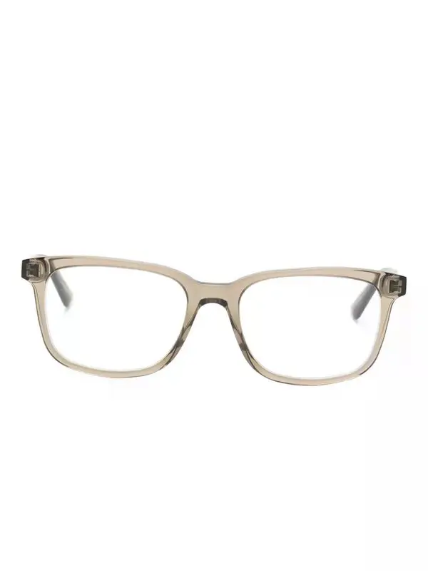 Alexander McQueen Rectangle Frame Glasses - Neutrals