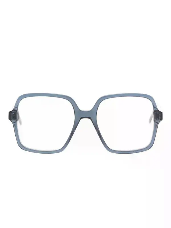 Alexander McQueen Geometric Frame Eyeglasses - Blue