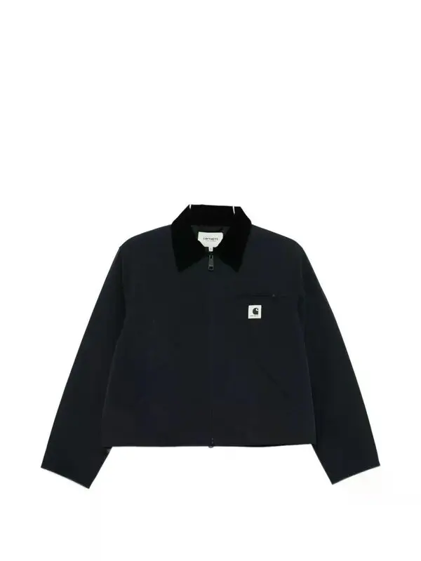 Carhartt Work In Progress Newkirk Summer Zip Jacket With Velvet Collar - Blue