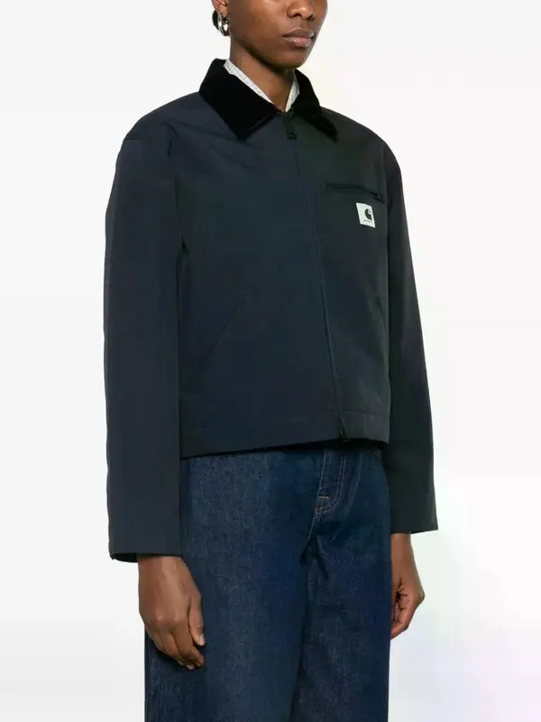 Carhartt Work In Progress Newkirk Summer Zip Jacket With Velvet Collar - Blue