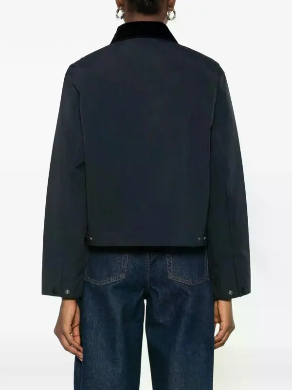 Carhartt Work In Progress Newkirk Summer Zip Jacket With Velvet Collar - Blue