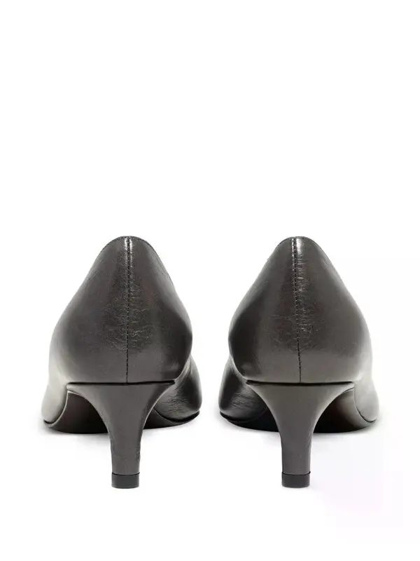 Roberto Festa Calfskin Silver-tone Accessory Pumps - Grey