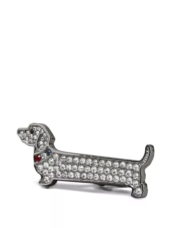 Thom Browne Crystal Embellished Dog Tie Clip