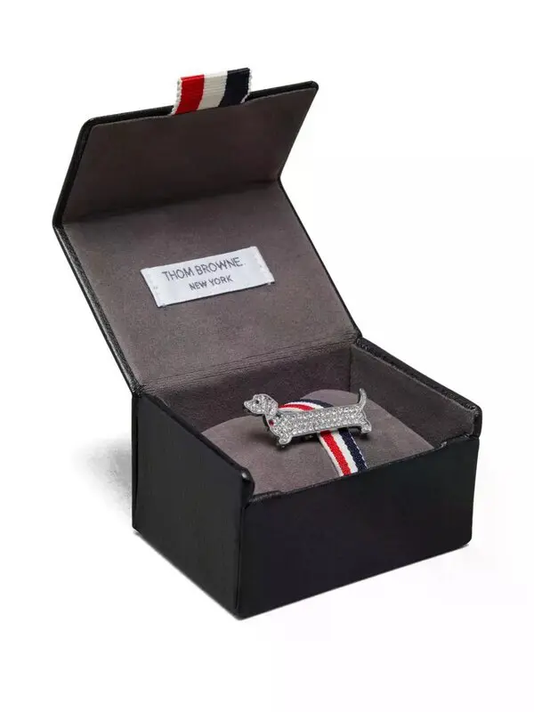 Thom Browne Crystal Embellished Dog Tie Clip