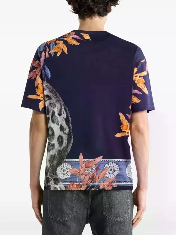 Etro Placed-print Cotton T-shirt
