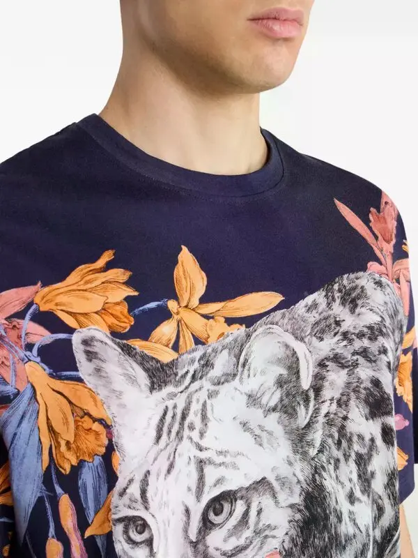Etro Placed-print Cotton T-shirt