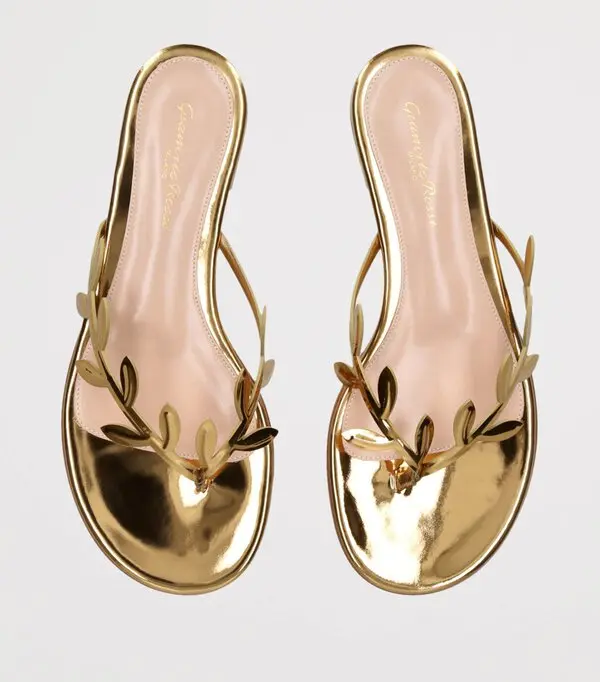 GIANVITO ROSSI Laurel Detail Flavia Flip-flops - Brown