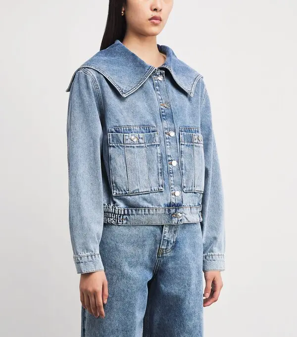Claudie Pierlot Oversized Collar Denim Jacket