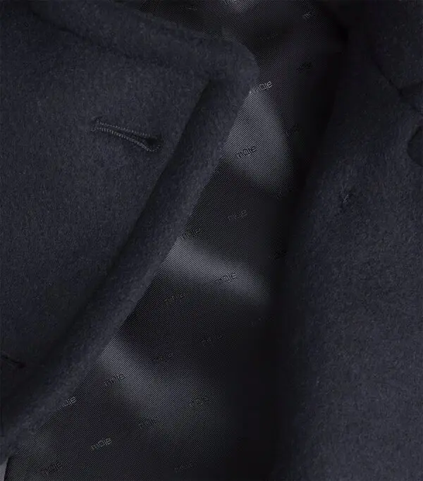 Maje Wool-blend Double-breasted Pea Coat - Blue