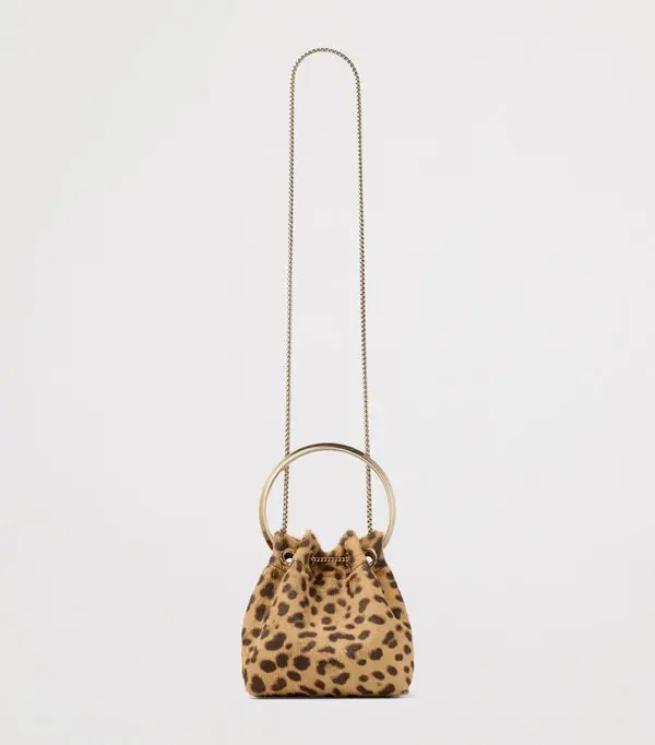 JIMMY CHOO Leopard Print Bon Bon Bag