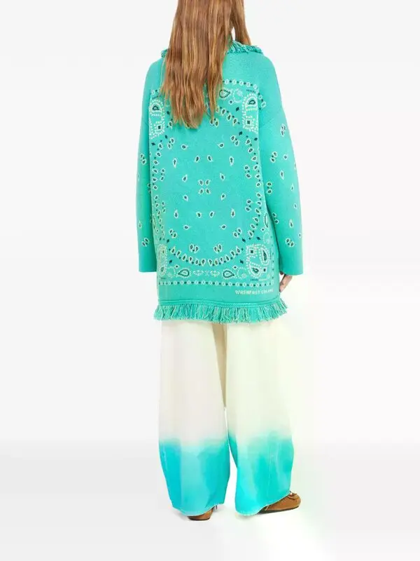 Alanui Jacquard Fringe Cardigan-coat