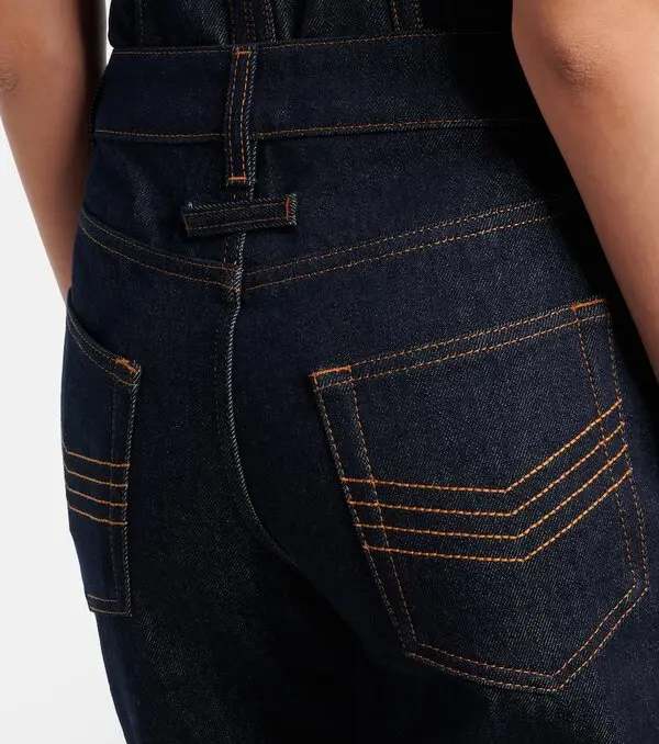 JEAN PAUL GAULTIER Cutout Straight Leg Jeans