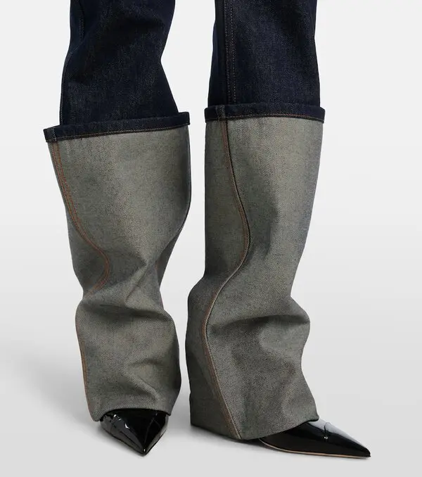 JEAN PAUL GAULTIER Cutout Straight Leg Jeans