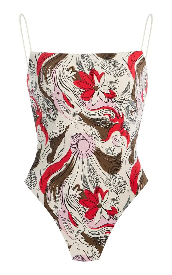 ZIAH The Fine Strap One-piece Swimsuit - Multi