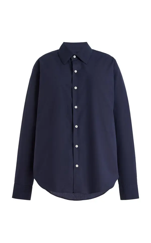 Comme Si La Classica Cotton-poplin Shirt - Navy
