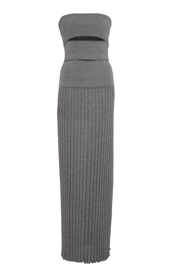 Christopher Esber Slash Knit Maxi Dress - Grey