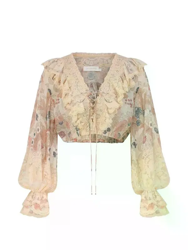 Zimmermann Rebellion Ruffled Blouse