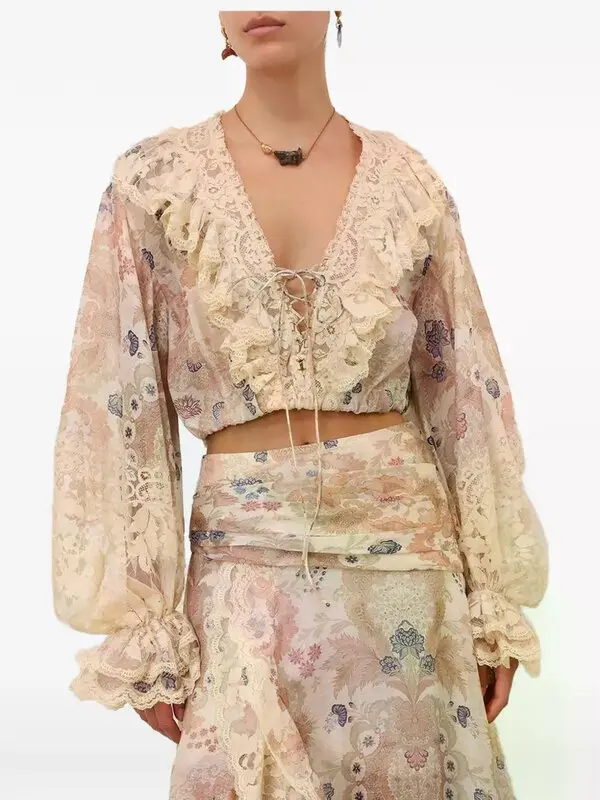 Zimmermann Rebellion Ruffled Blouse