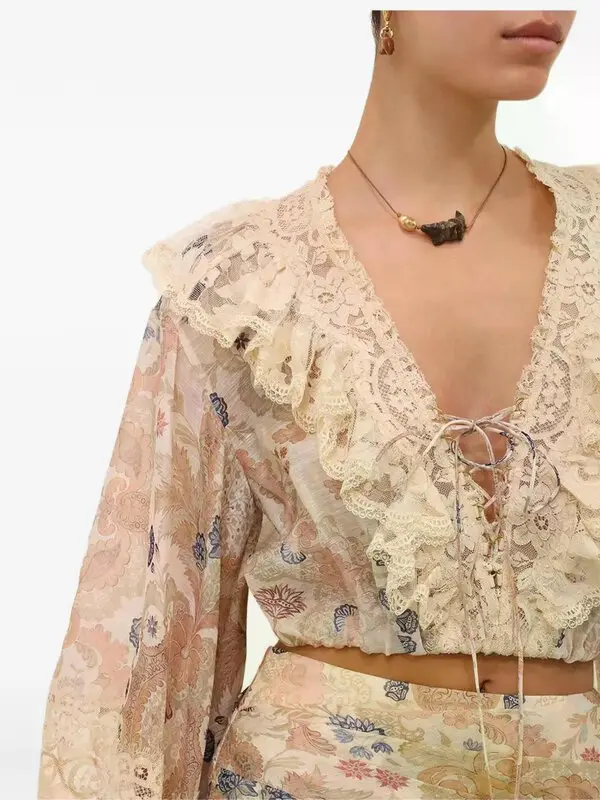 Zimmermann Rebellion Ruffled Blouse